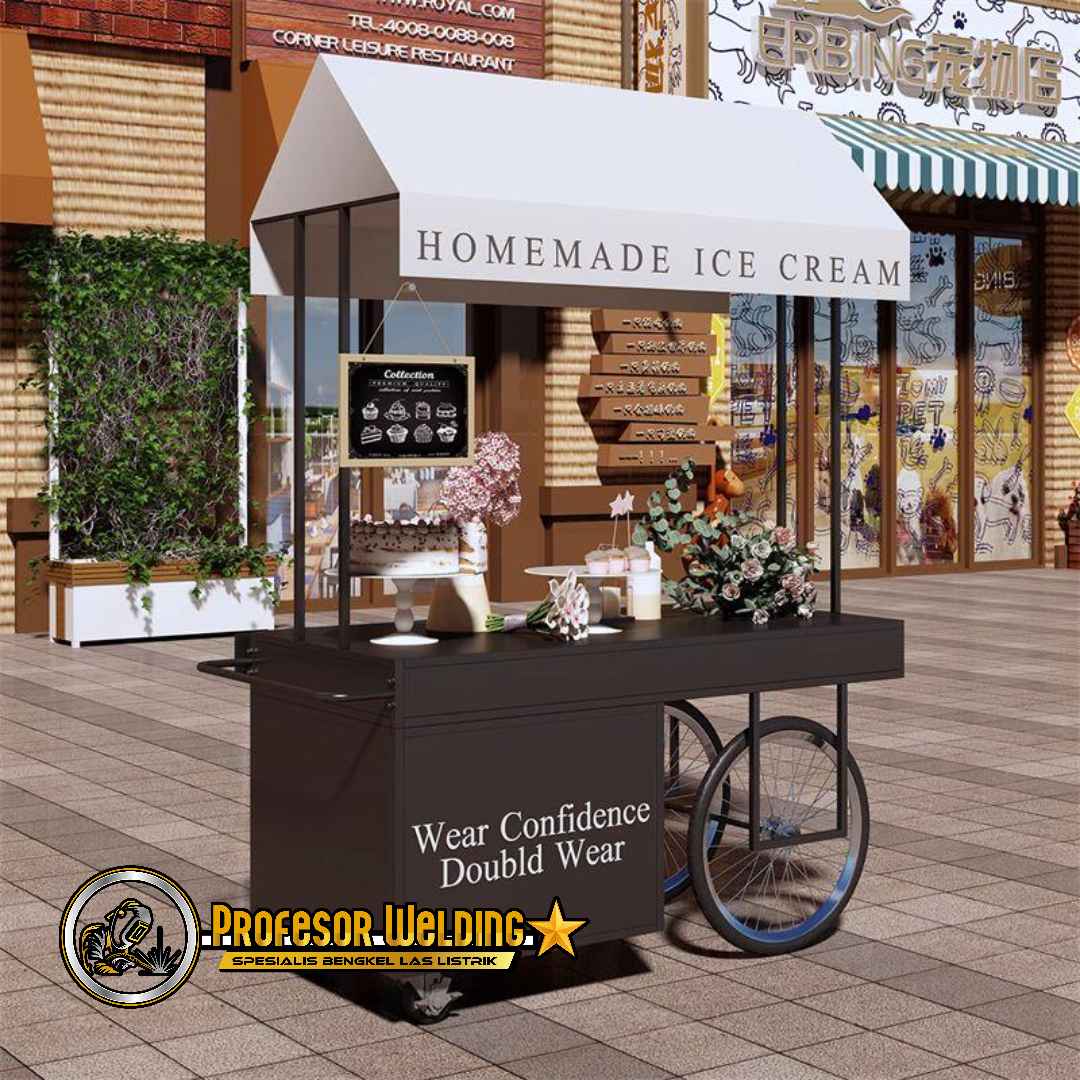 Desain stand jualan pinggir jalan paling menarik - Profesor Welding